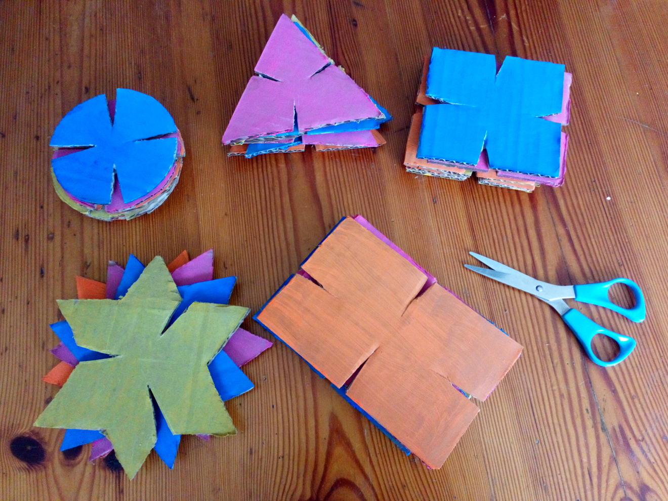 Cardboard building shapes - NUSTEM