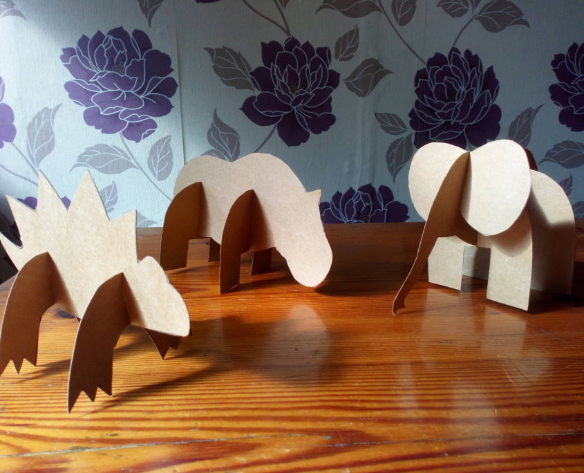 Cardboard building shapes - NUSTEM