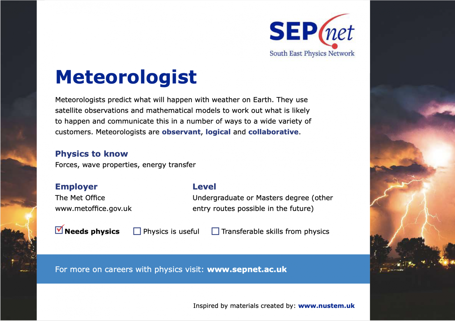 Careers Postcards - NUSTEM