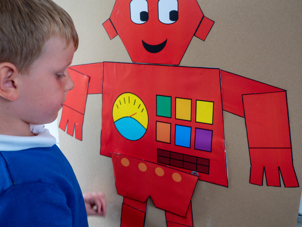 Find No-Bot's Bottom adult led activity - NUSTEM